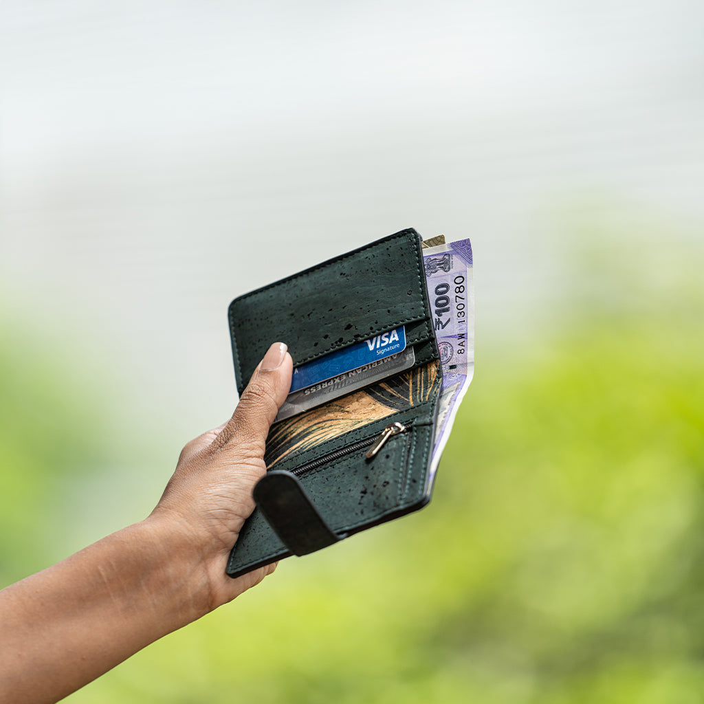 Buy Mira Printed Cork Mini Wallets Online - Studiobeej
